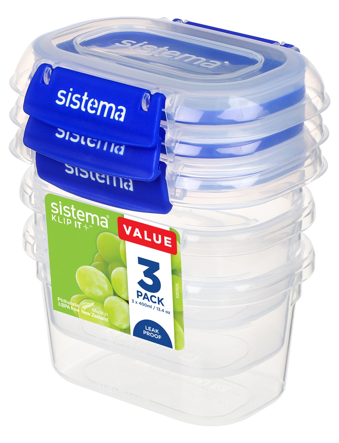 400ml Rectangle 3 Pack